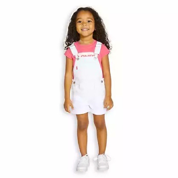 Levi's | Bottoms | Levis White Denim Shortalls | Poshmark